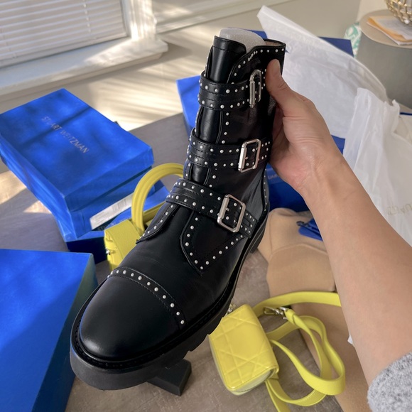 Stuart Weitzman | Shoes | Stuart Weitzman Jesse Lift Boots With Pearl ...